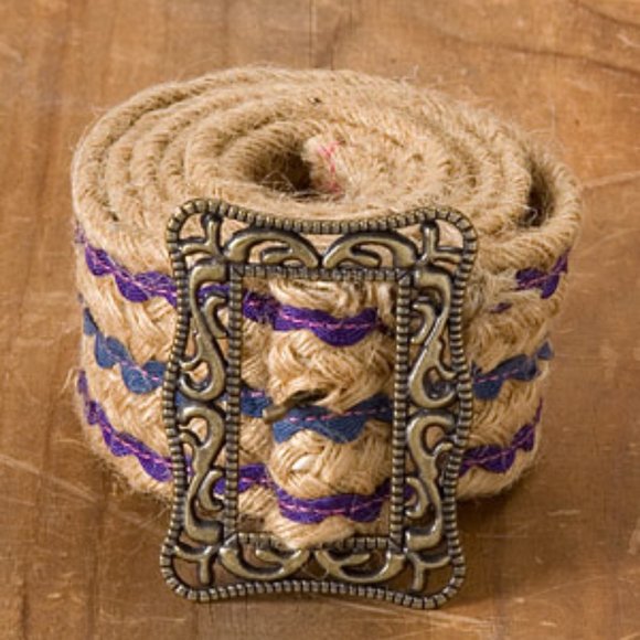 NATURAL LIFE | Accessories | Natural Hemp Belt With Wavy Trim Choose ...